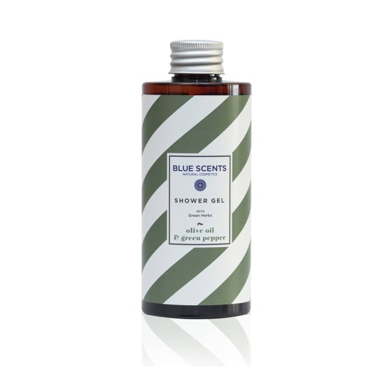 Shower Gel Olive Oil and Green Pepper Blue Scents - Memories Cosmetics